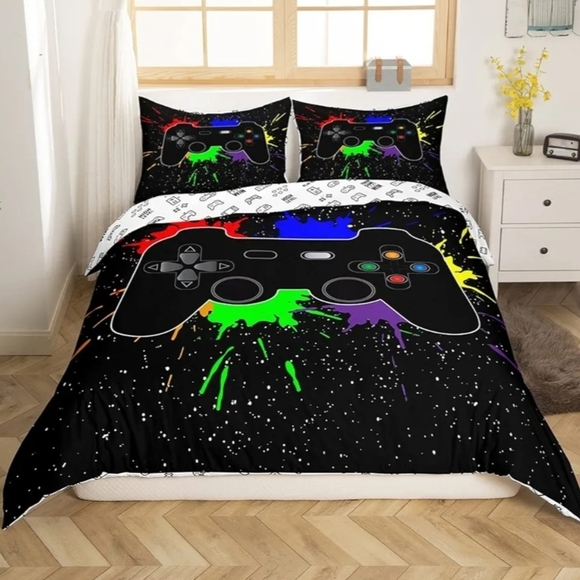 Bedding | Nib Colorful Gaming Controller Bedding Set | Poshmark